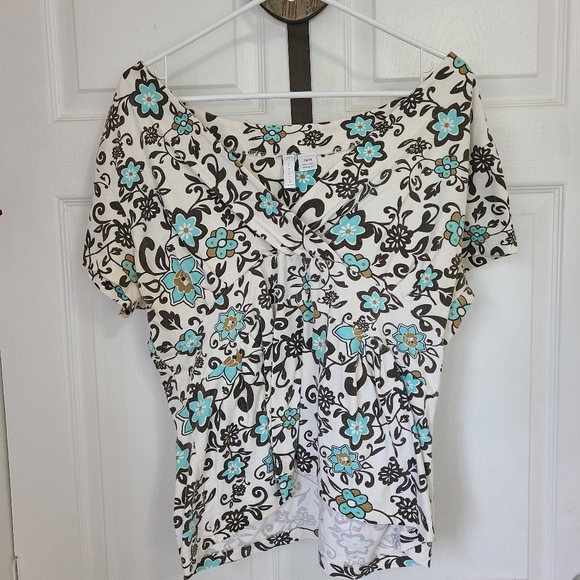 Nick & Sara | Tops | Nick Sara Womans Short Sleeve Blouse Size X Color ...